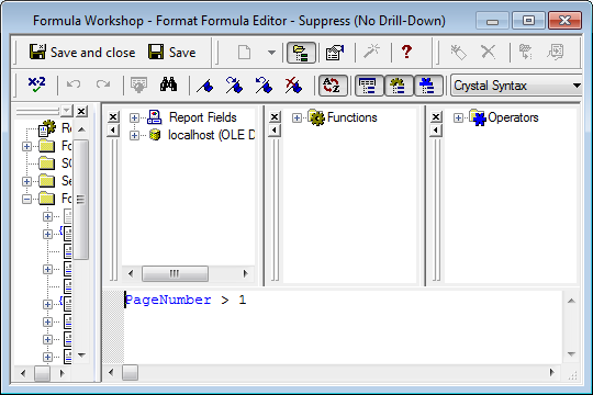 Display a Section only on the First Page in a Crystal Report | Noise ...