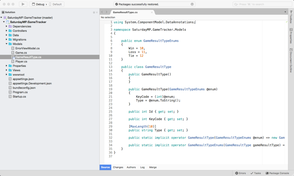 Introduction to ORMs for DBAs: Part 5 – Create GameResultTypes Table ...