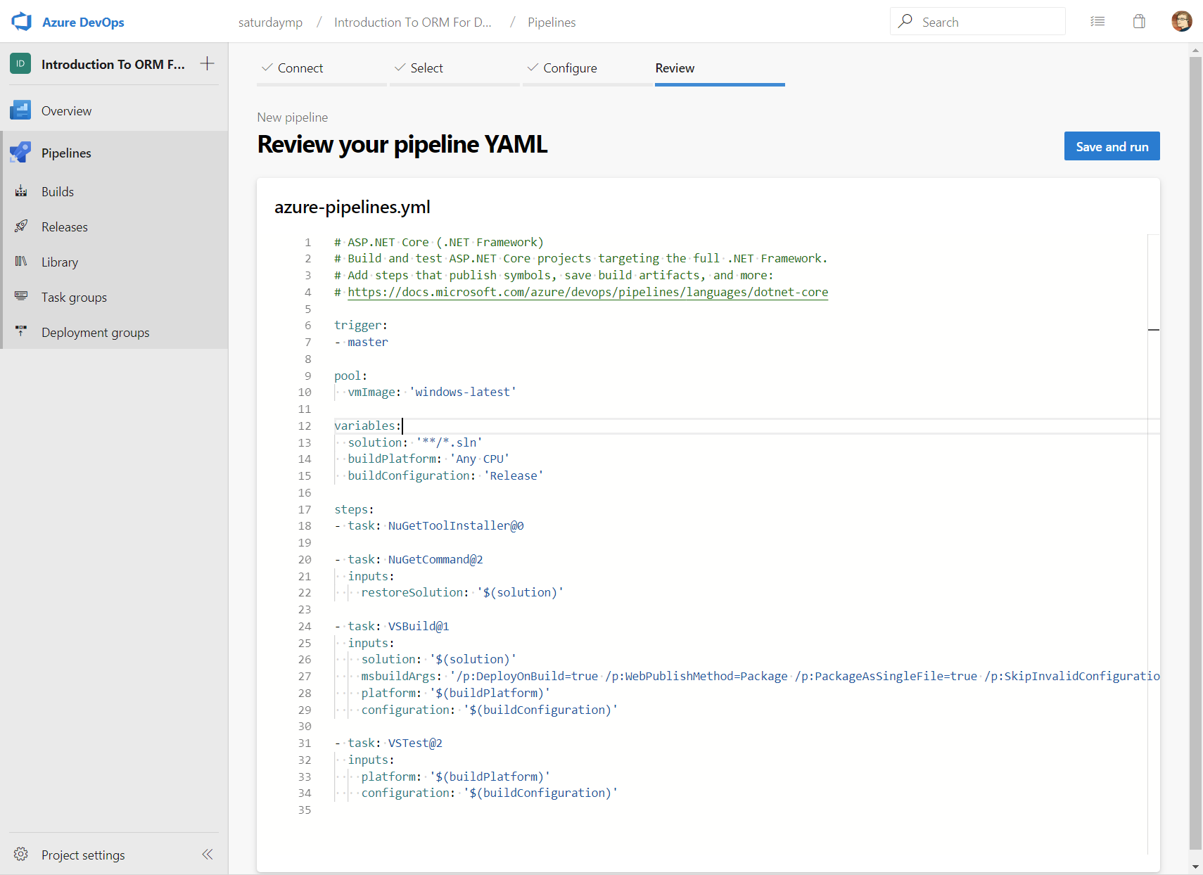 Today I Learned How To Setup Azure Pipelines Ci Noise From The Basement